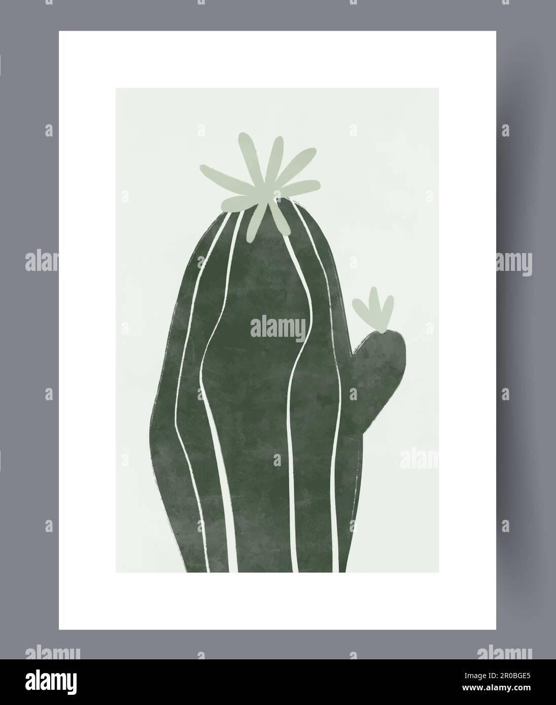 Still life cactus mexican plant wall art print Stock Vector Image & Art ...