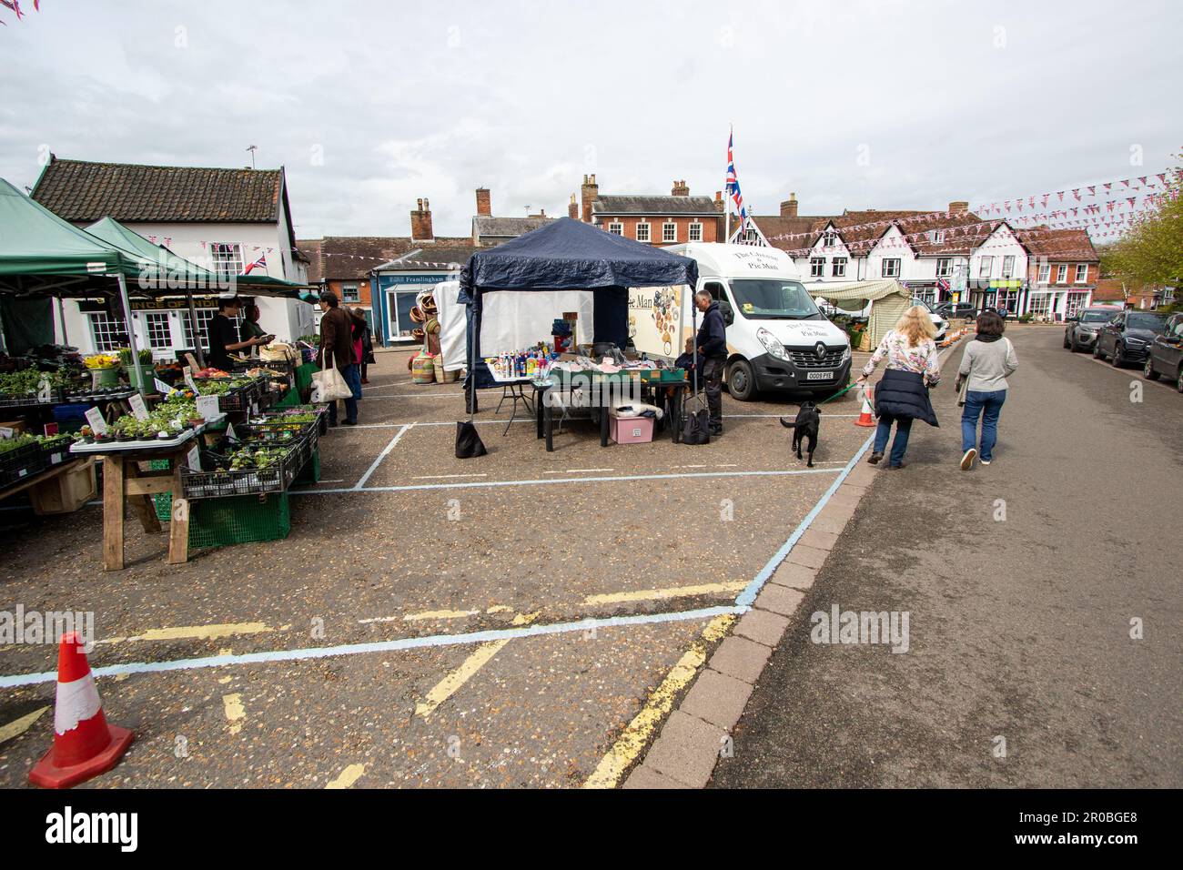 In Suffolk the Saturday market ignores the Coronation of Charles III ...