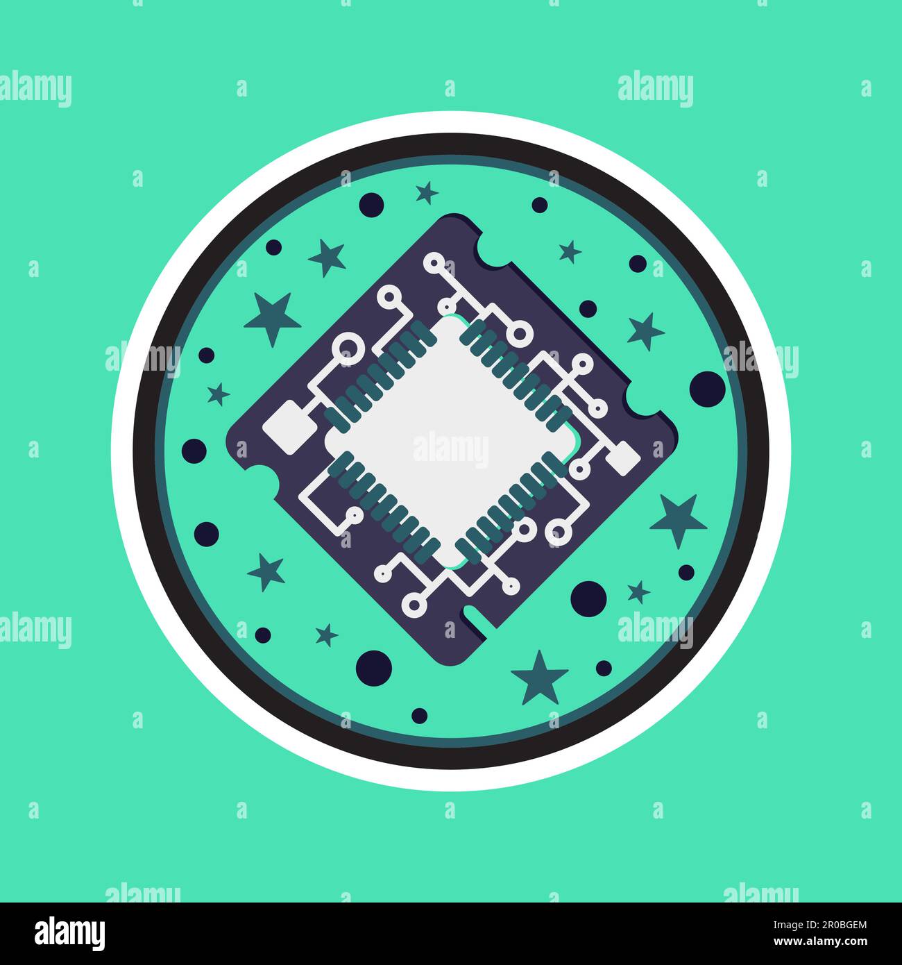 Computer Processor Chip. Symbol of programmer hard work, system ...