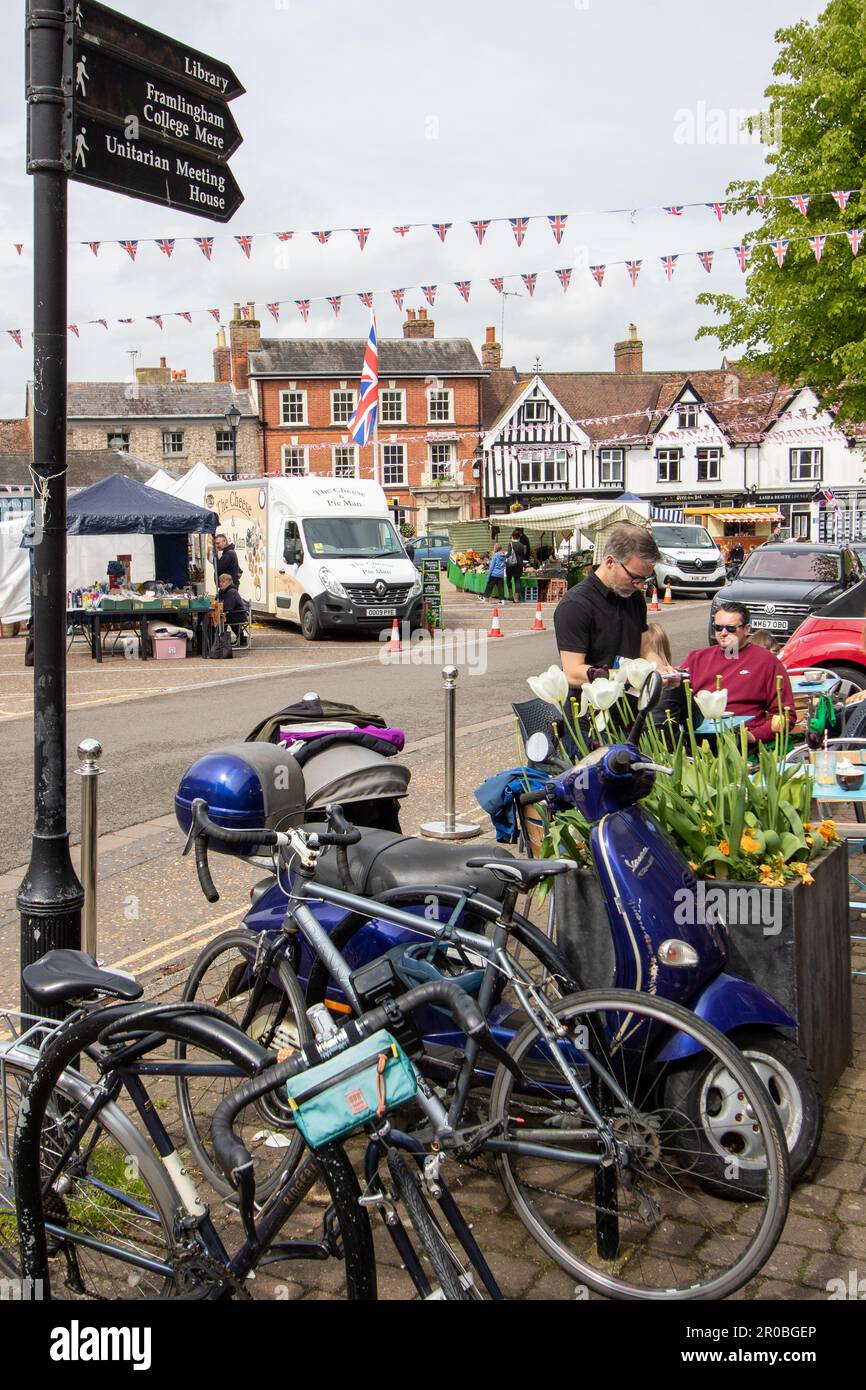 In Suffolk the Saturday market ignores the Coronation of Charles III ...