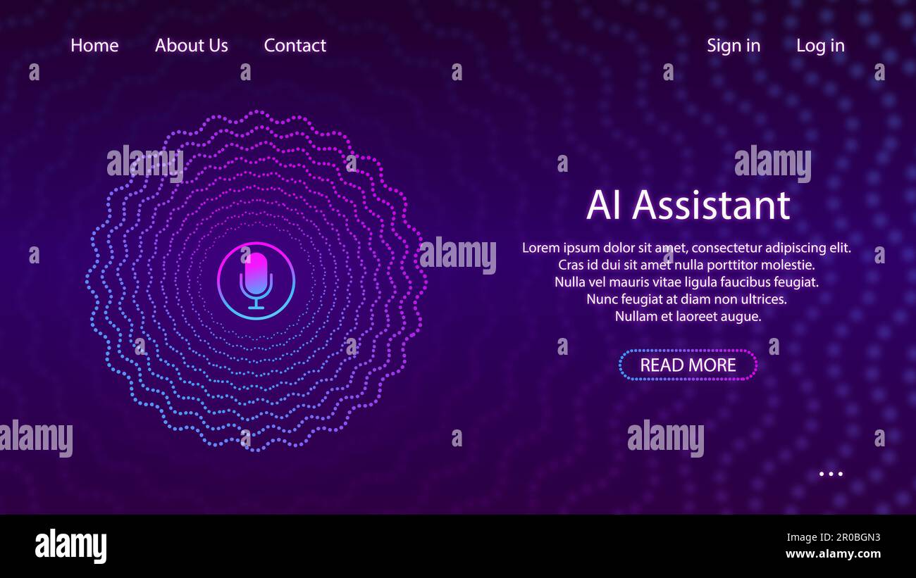 Artificial intelligence concept. Banner for web site or mobile app ...