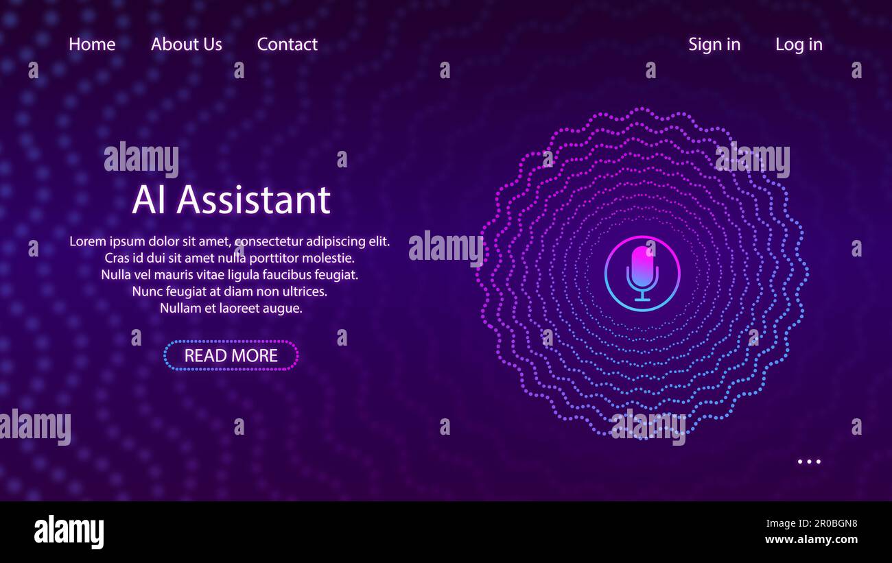 Artificial intelligence concept. Banner for web site or mobile app ...
