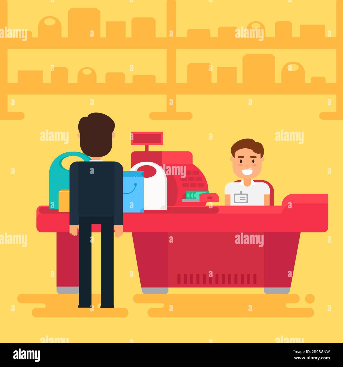 Woman work department store Stock Vector Images - Alamy