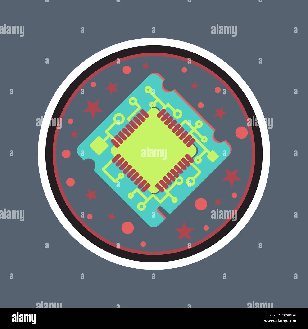 Computer Processor Chip. Symbol of programmer hard work, system ...