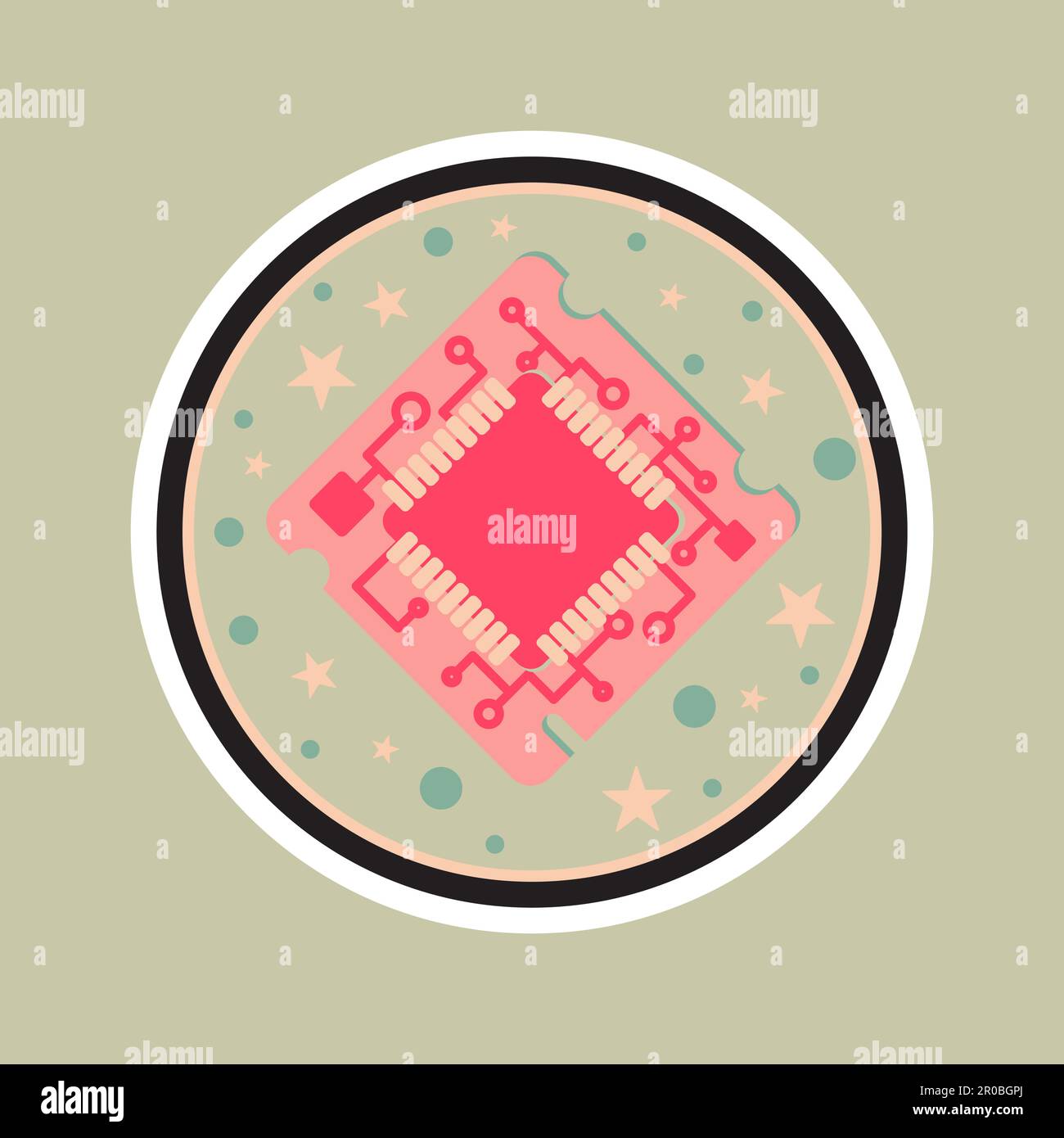 Computer Processor Chip. Symbol of programmer hard work, system ...