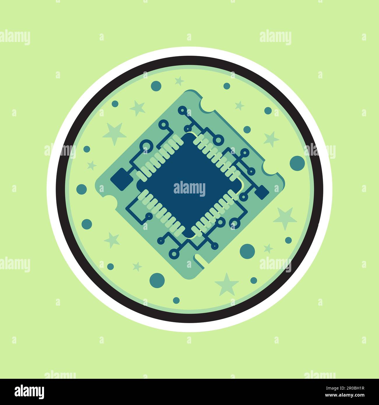 Computer Processor Chip. Symbol of programmer hard work, system ...