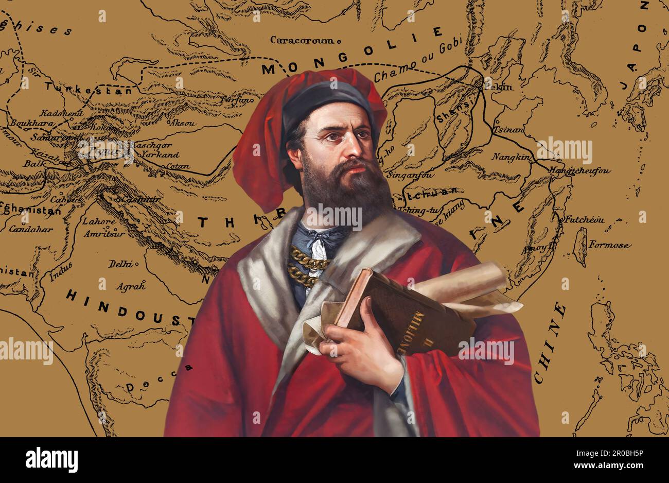 Marco Polo, c. 1254 –1324, an Italian merchant, explorer and writer ...