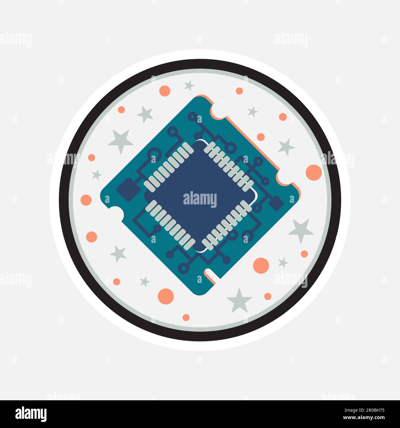 Computer Processor Chip. Symbol of programmer hard work, system ...