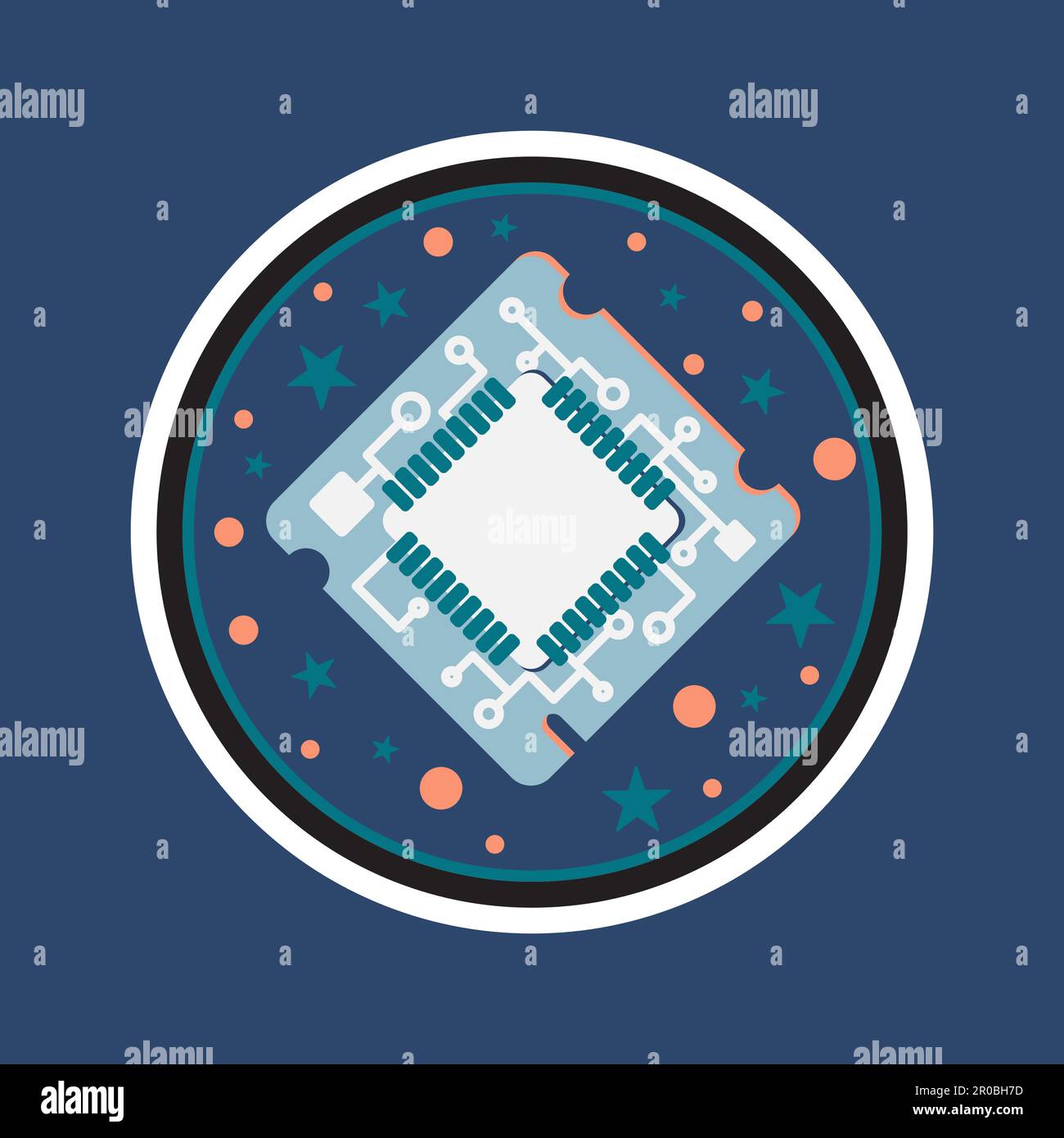 Computer Processor Chip Symbol Of Programmer Hard Work System Administrator Activities