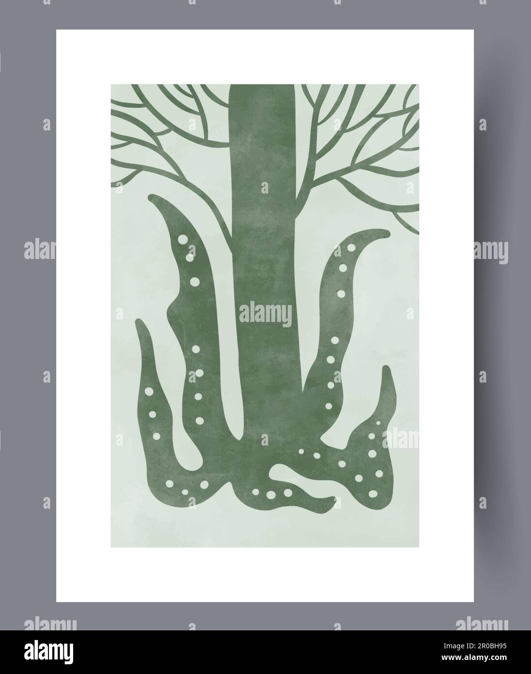 Tree drawing with roots hi-res stock photography and images - Alamy