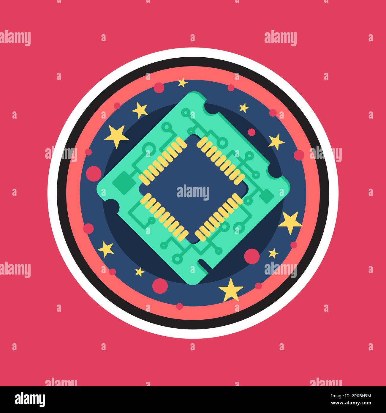 Computer Processor Chip Symbol Of Programmer Hard Work System Administrator Activities