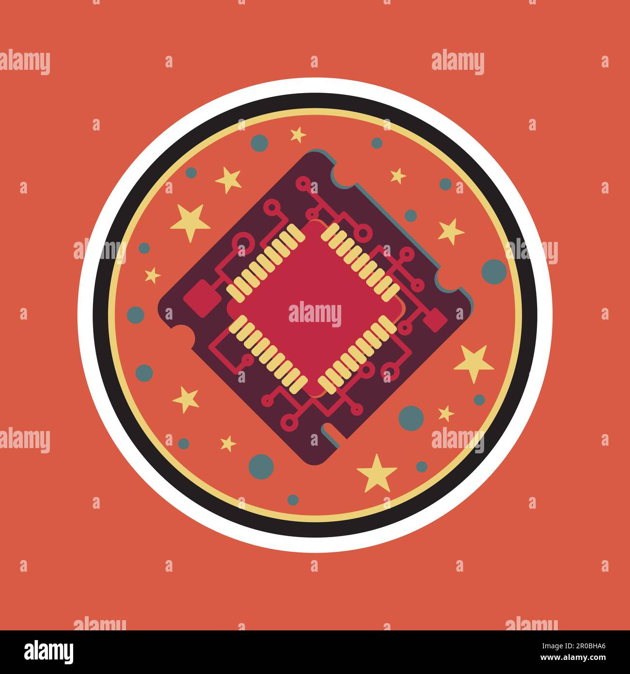 Computer Processor Chip. Symbol of programmer hard work, system ...