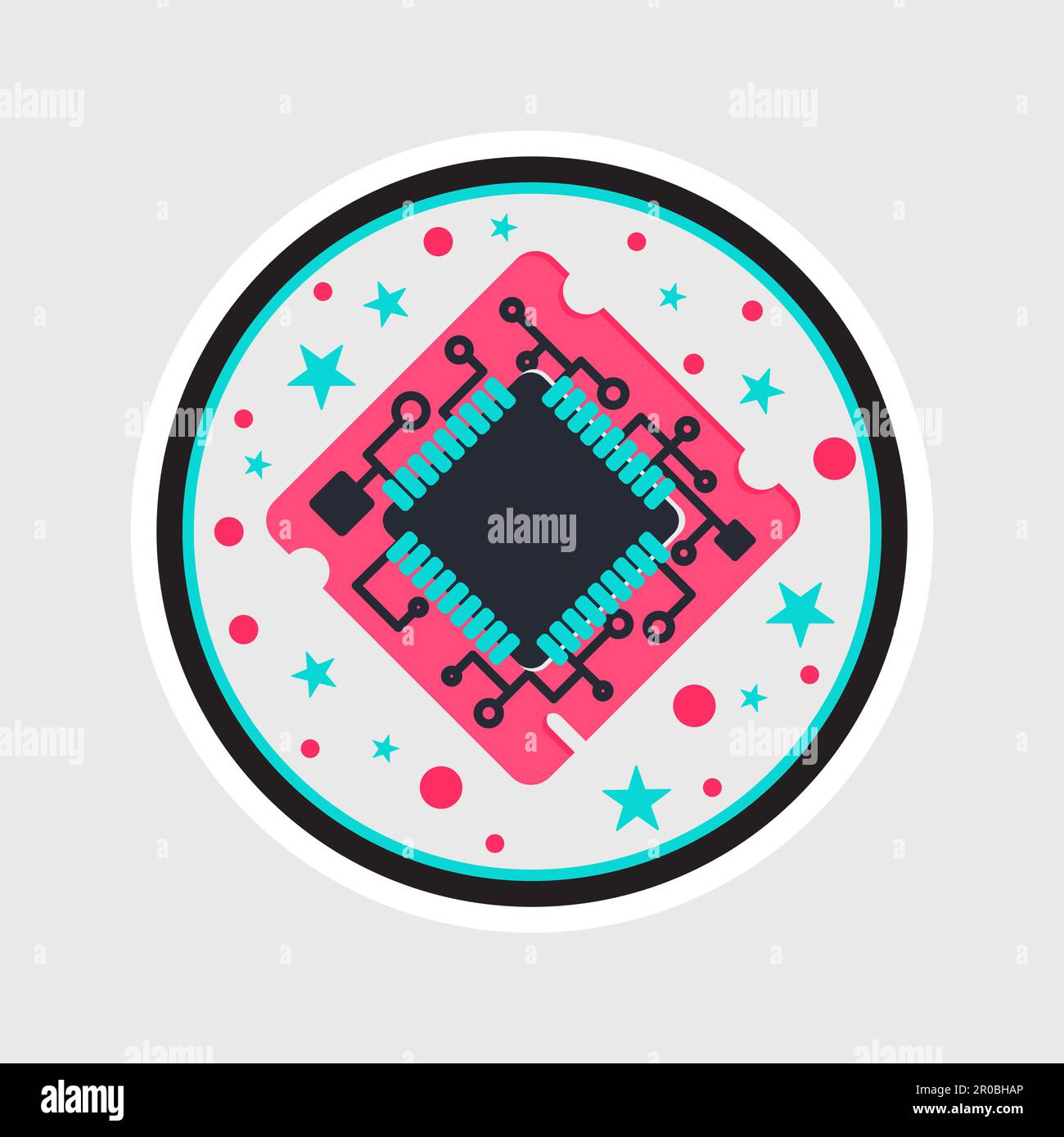 Computer Processor Chip. Symbol of programmer hard work, system ...