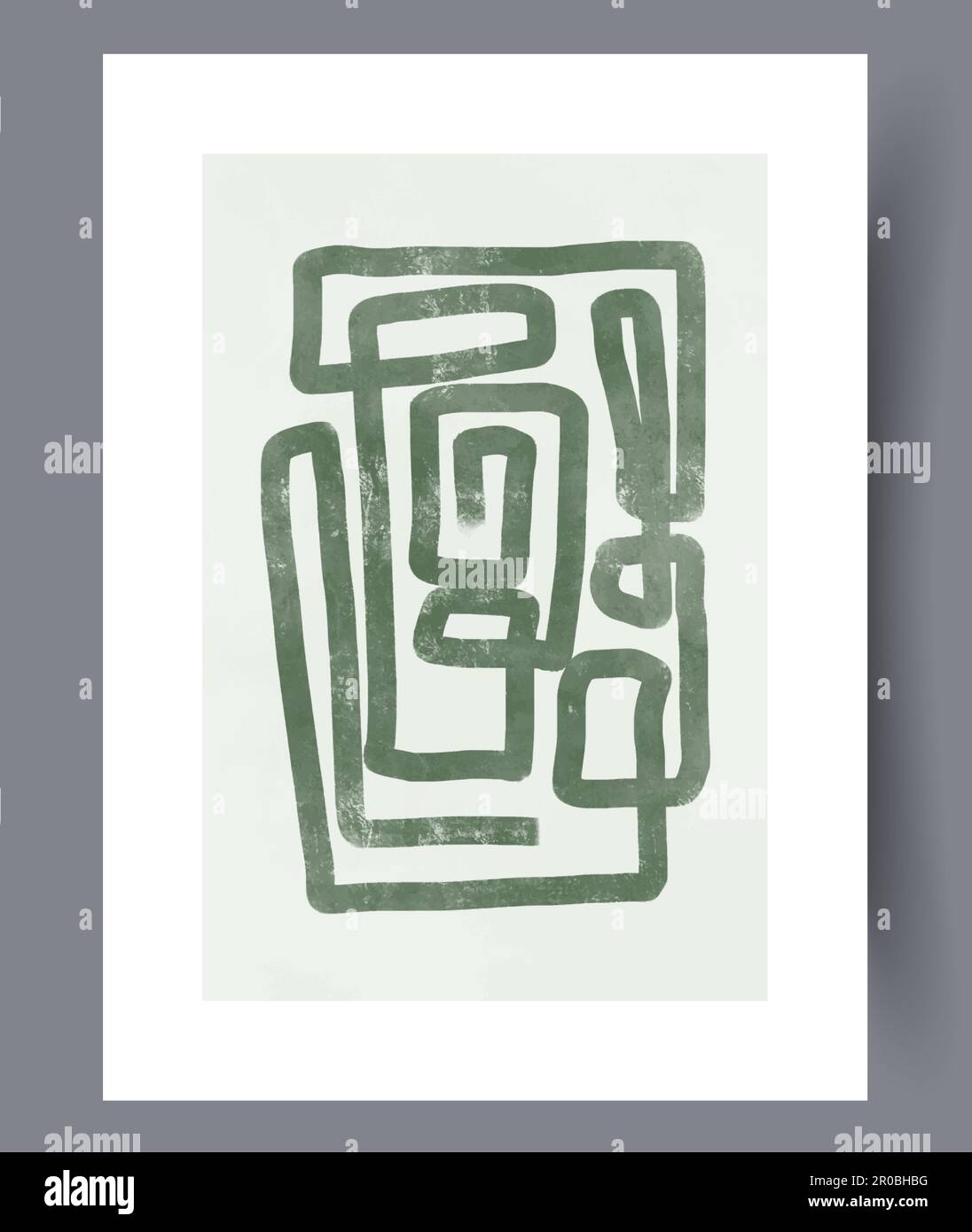 Abstract labyrinth chaotic path wall art print Stock Vector Image & Art ...