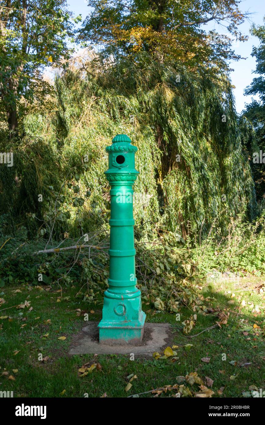 The remains of a stand post water pump stand next to the Horse Pond in ...