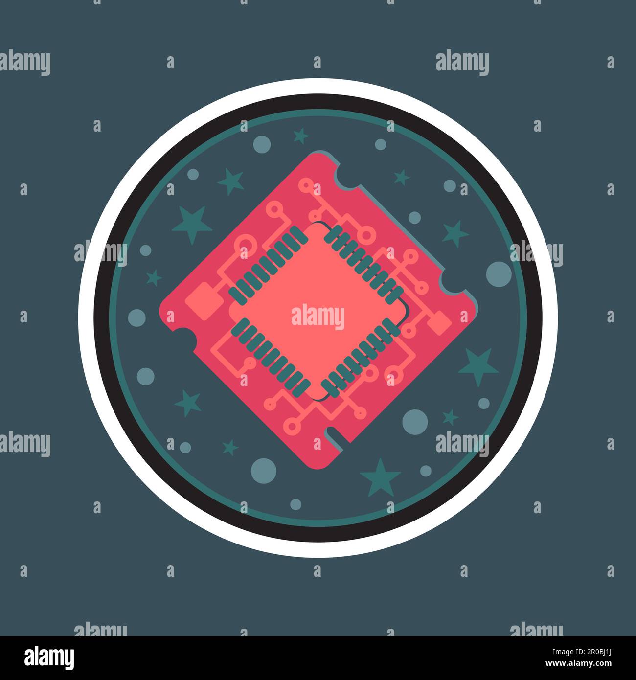 Computer Processor Chip. Symbol of programmer hard work, system ...