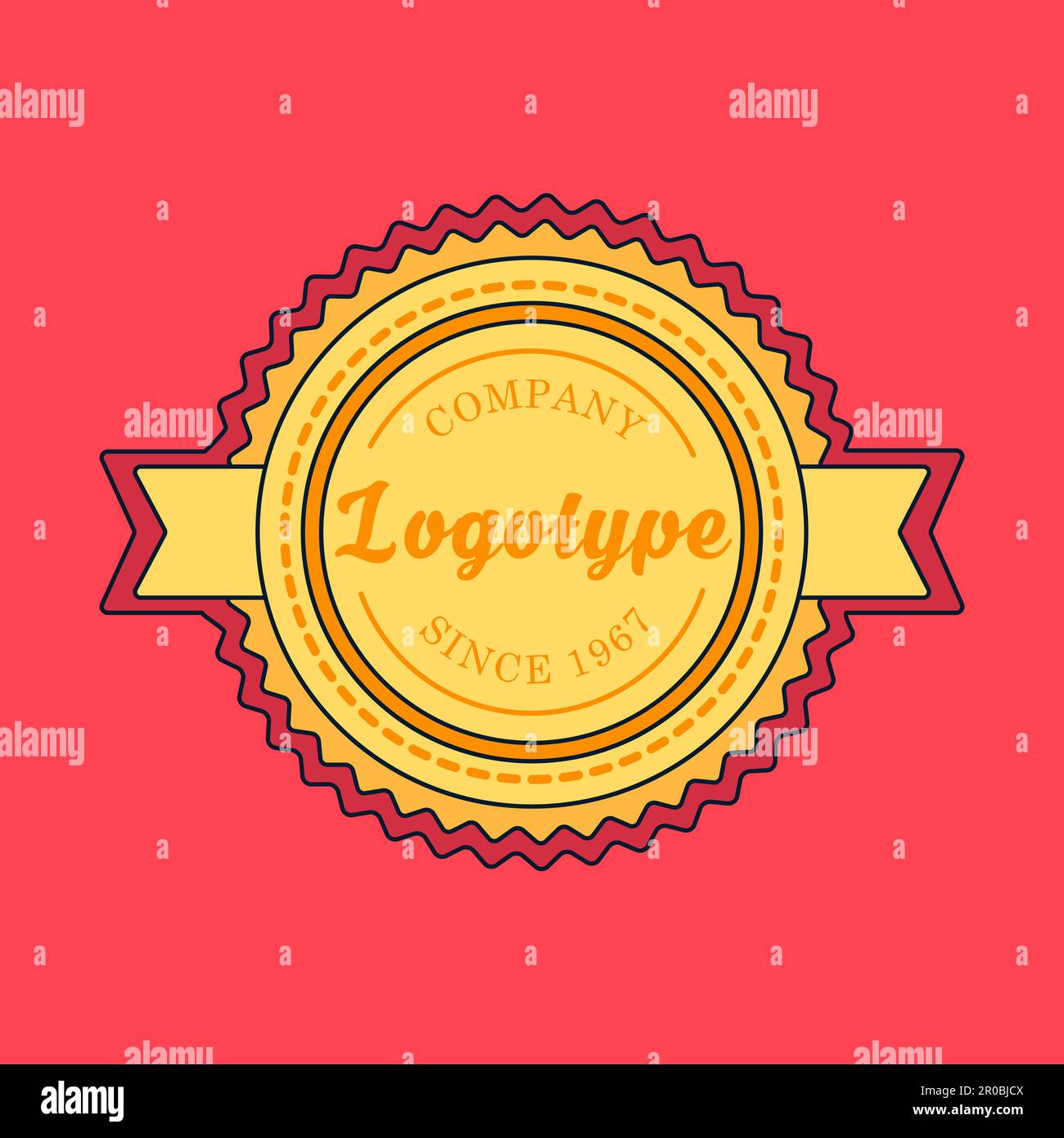 Vintage badge and label template. Design logotype elements. Retro tag ...