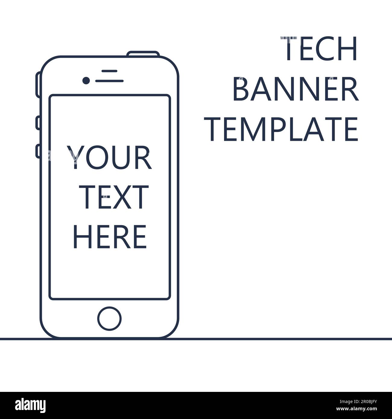 Adaptive Web Template and Gadget Banner with Smartphone. Outline ...