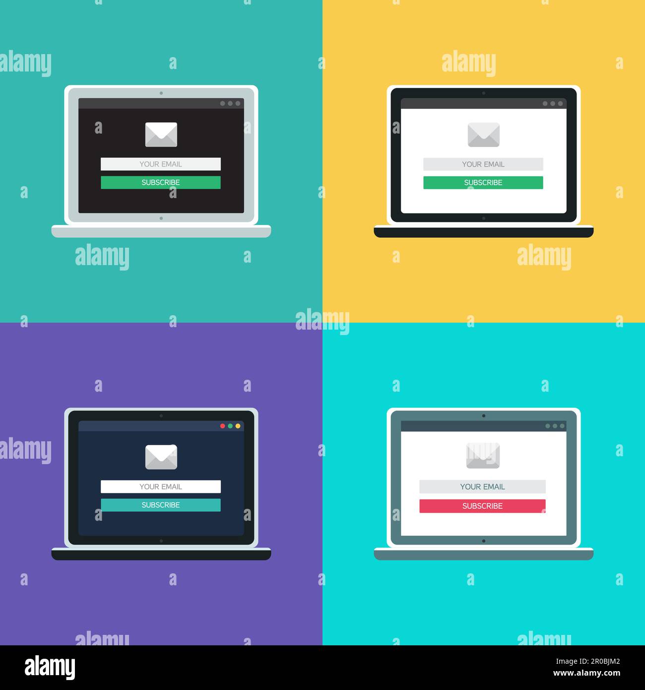 Web Template and Elements for site form of email subscribe, newsletter ...