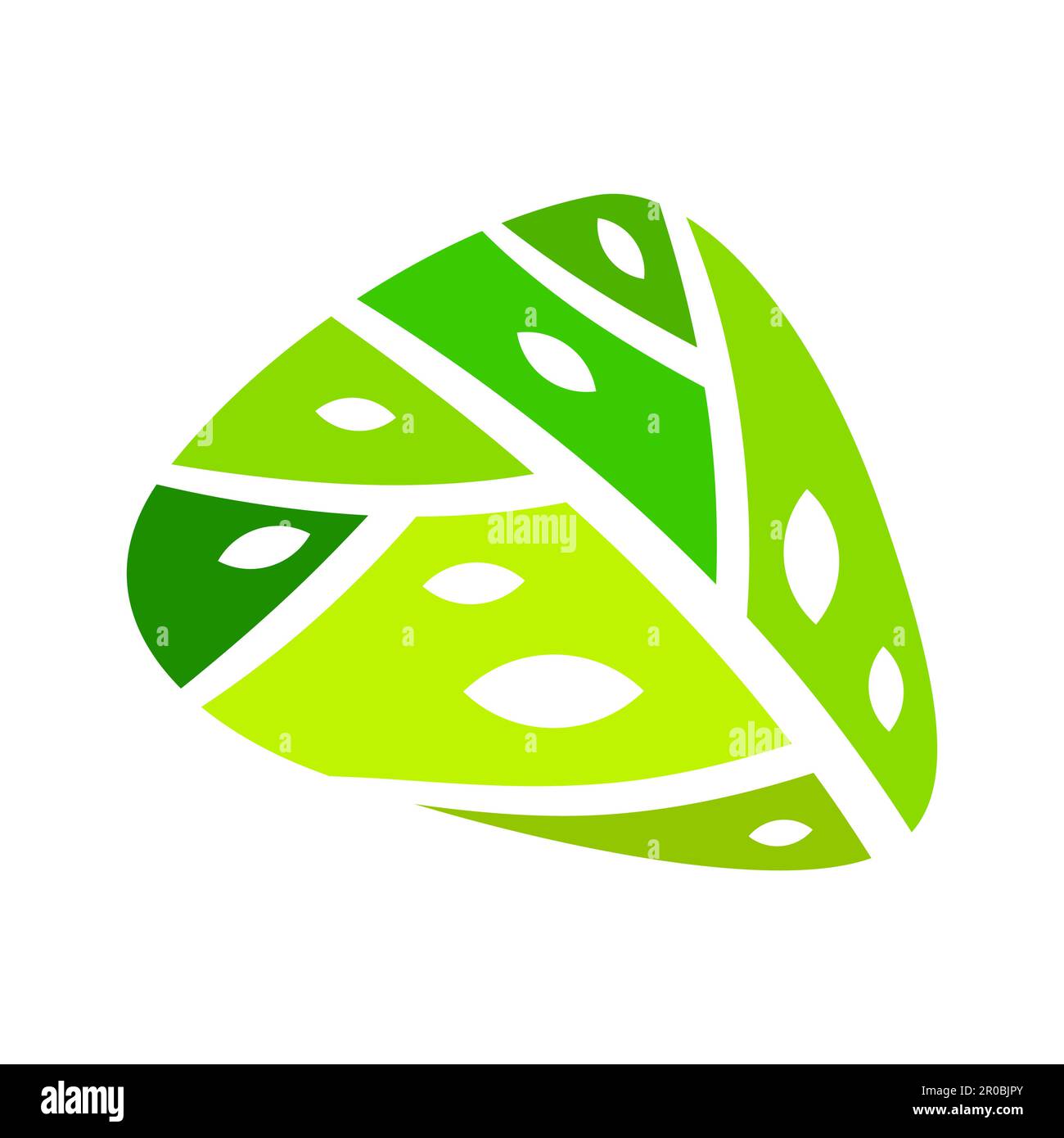 Stylized tree with leaves. Illustration or concept for emblem and ...