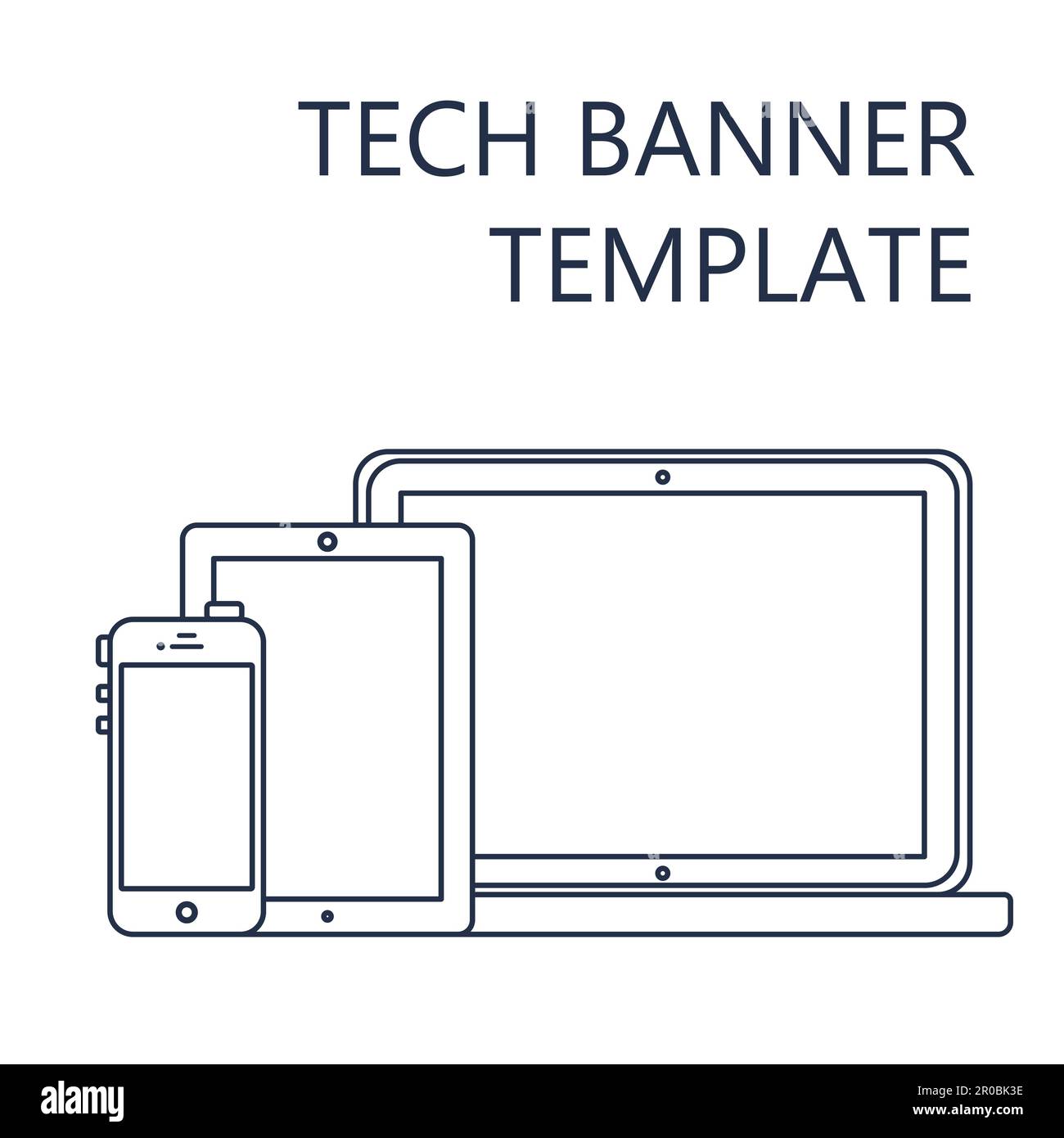 Adaptive Web Phone Template and Gadget Banner on Smartphone, Tablet ...