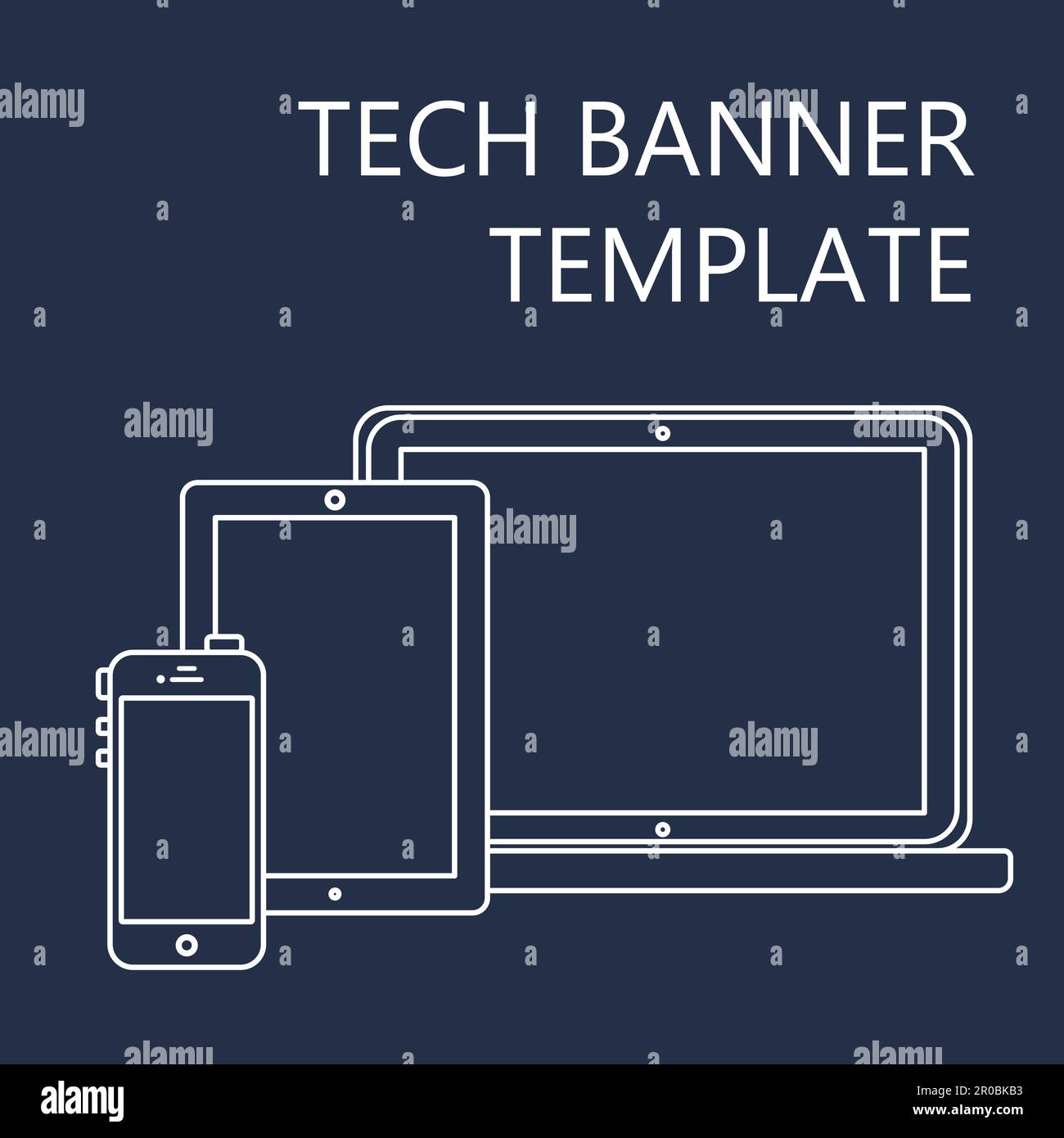 Adaptive Web Phone Template and Gadget Banner on Smartphone, Tablet ...