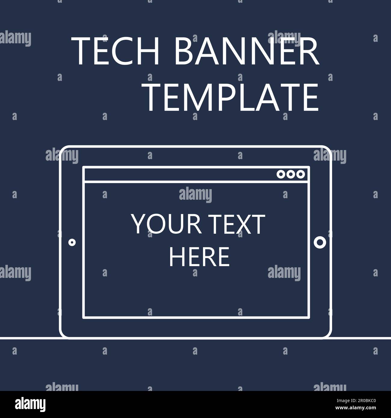 Adaptive Web Template and Gadget Banner with Pad. Outline minimalistic ...
