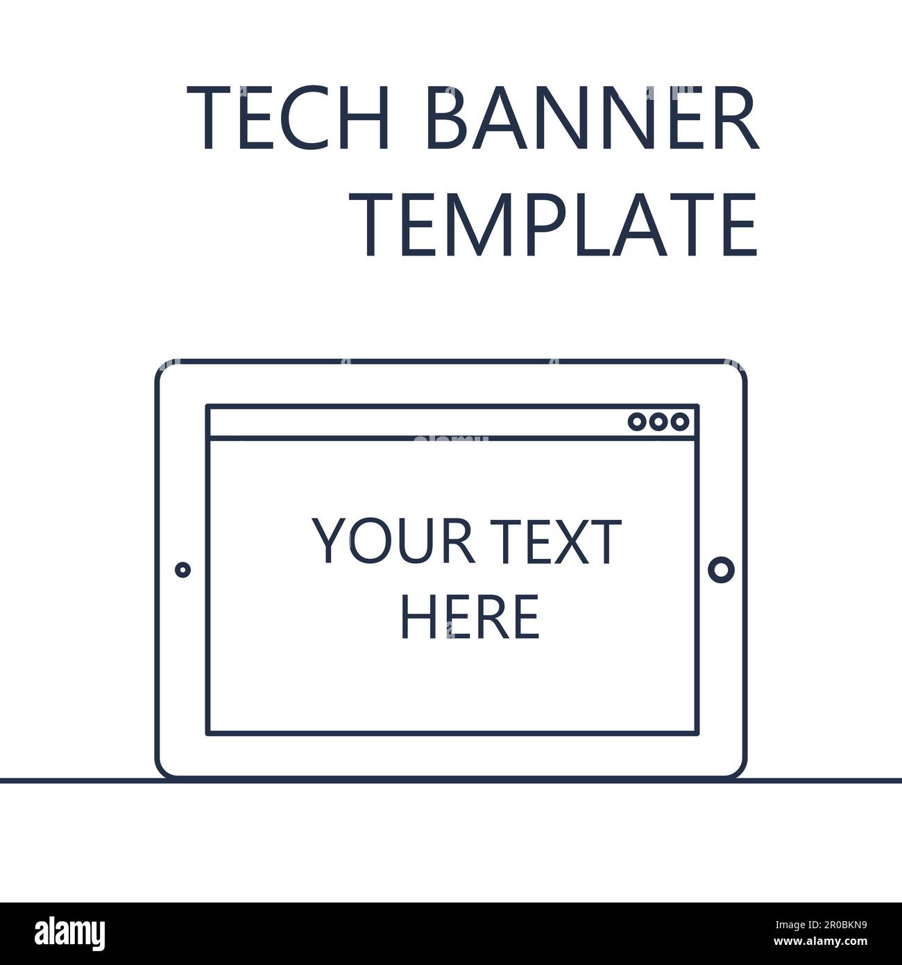 Adaptive Web Template and Gadget Banner with Pad. Outline minimalistic ...