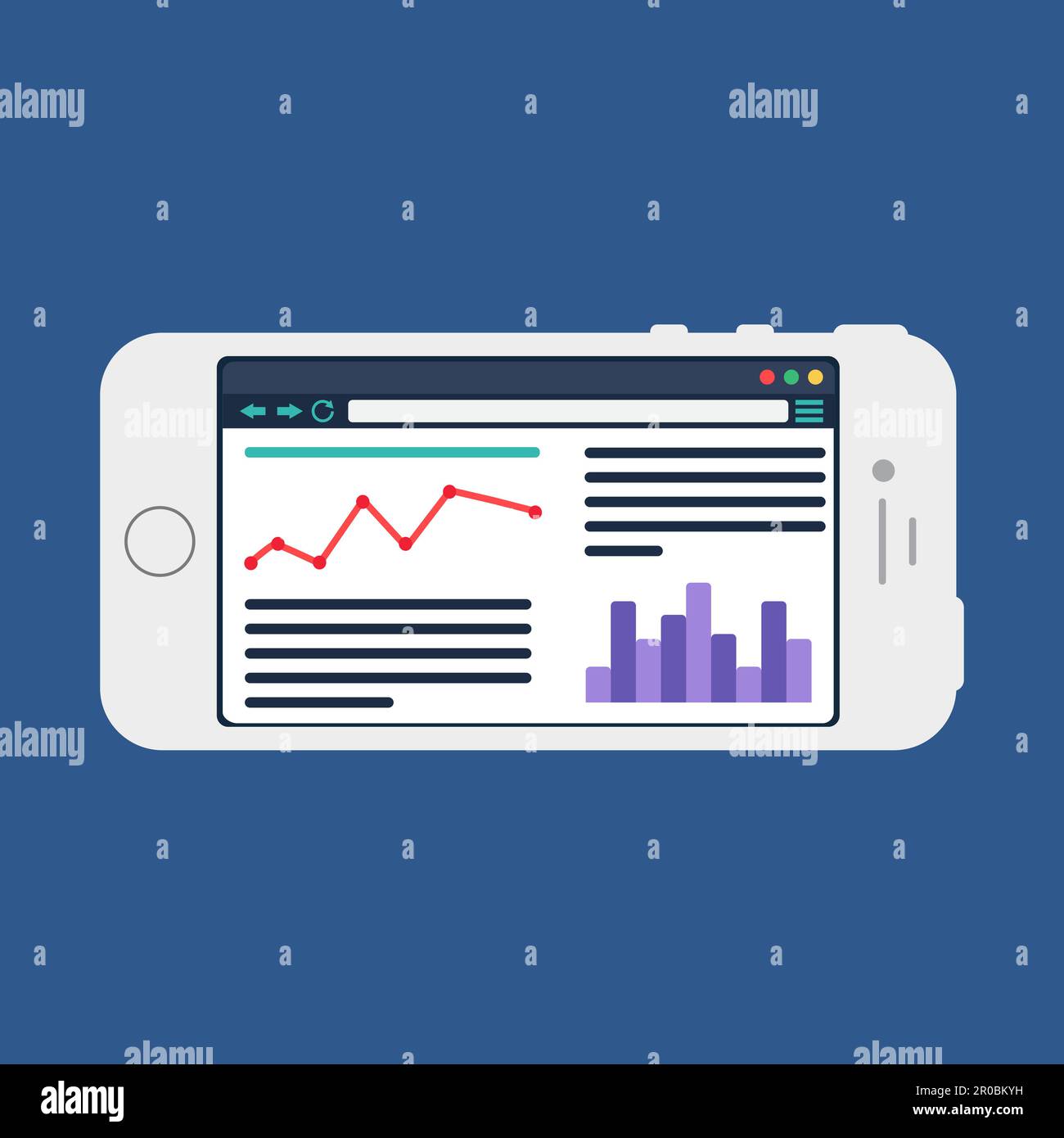Adaptive Web Phone Template and Gadget Elements for site of blog and ...