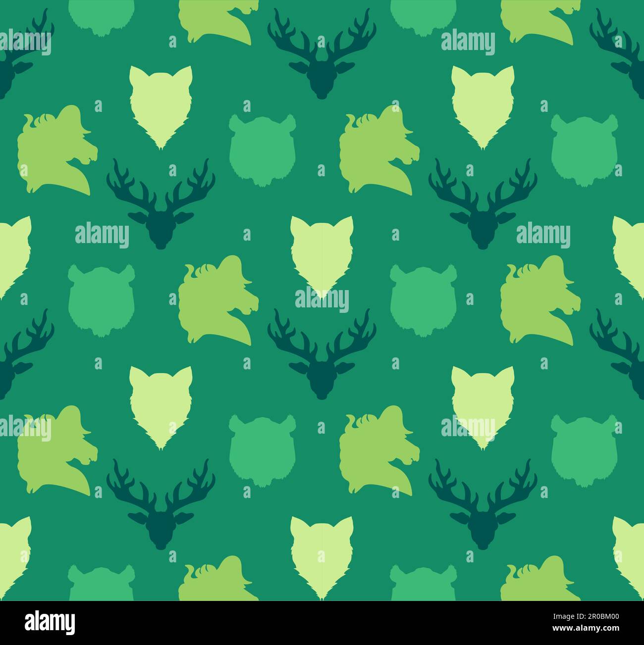 Wildlife seamless pattern. Zoo ornament for print, fabric, cloth, child ...