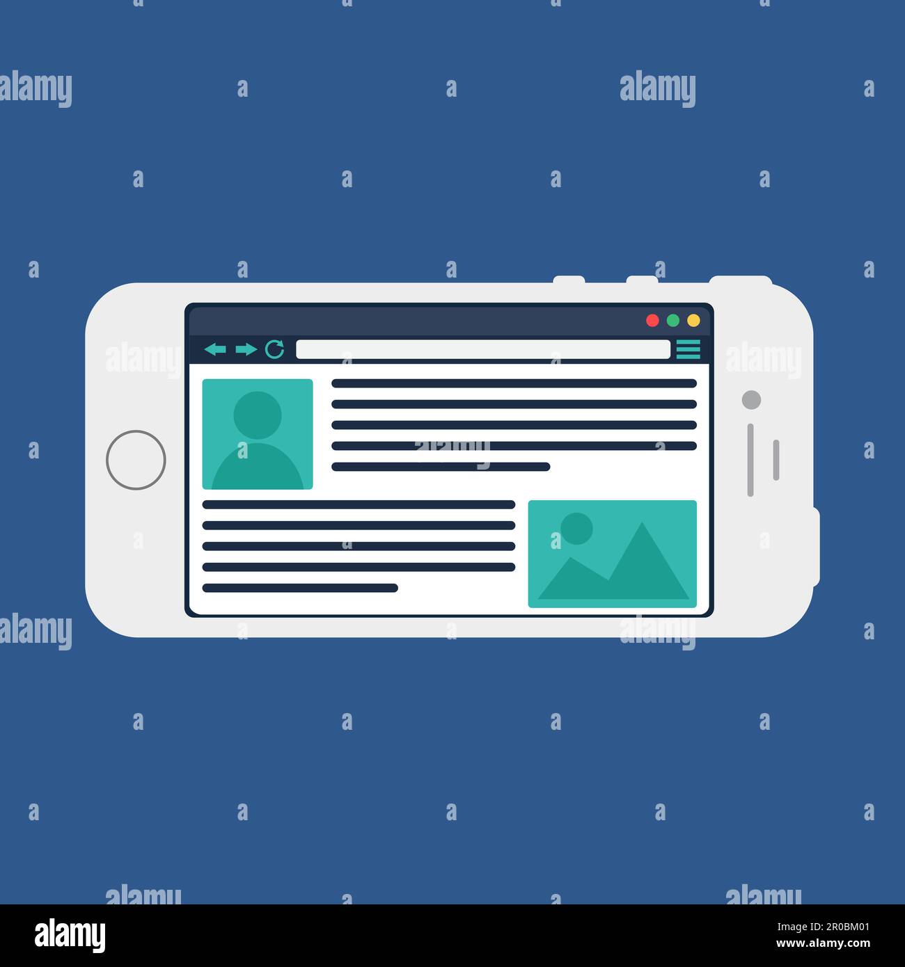 Adaptive Web Phone Template and Gadget Elements for site of blog and ...