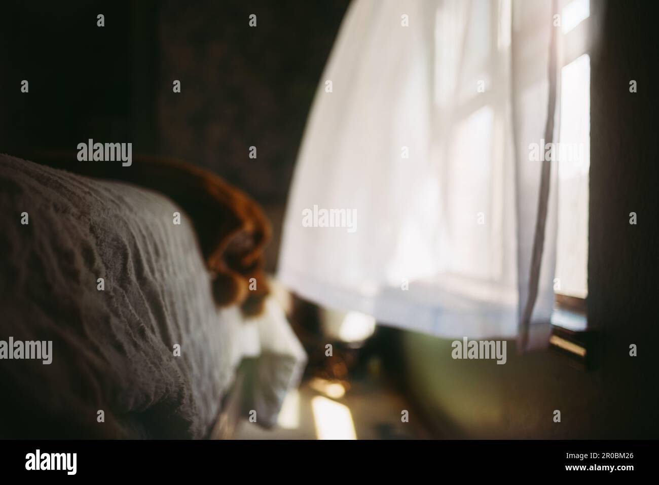 Wind blowing in open window hi-res stock photography and images - Alamy