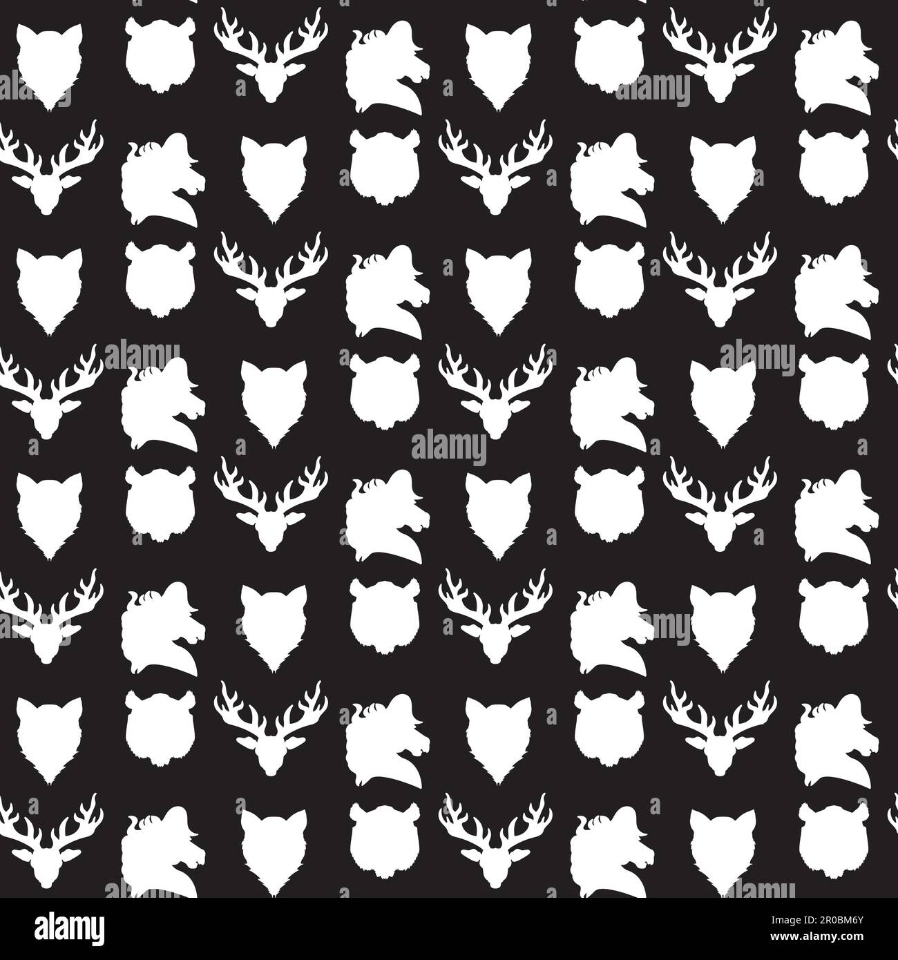 Wildlife seamless pattern. Zoo ornament for print, fabric, cloth, child ...