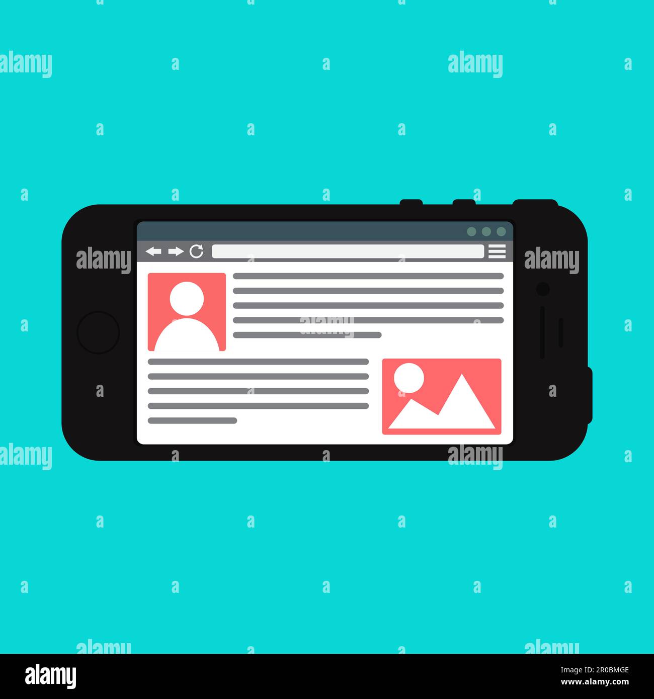 Adaptive Web Phone Template and Gadget Elements for site of blog and ...
