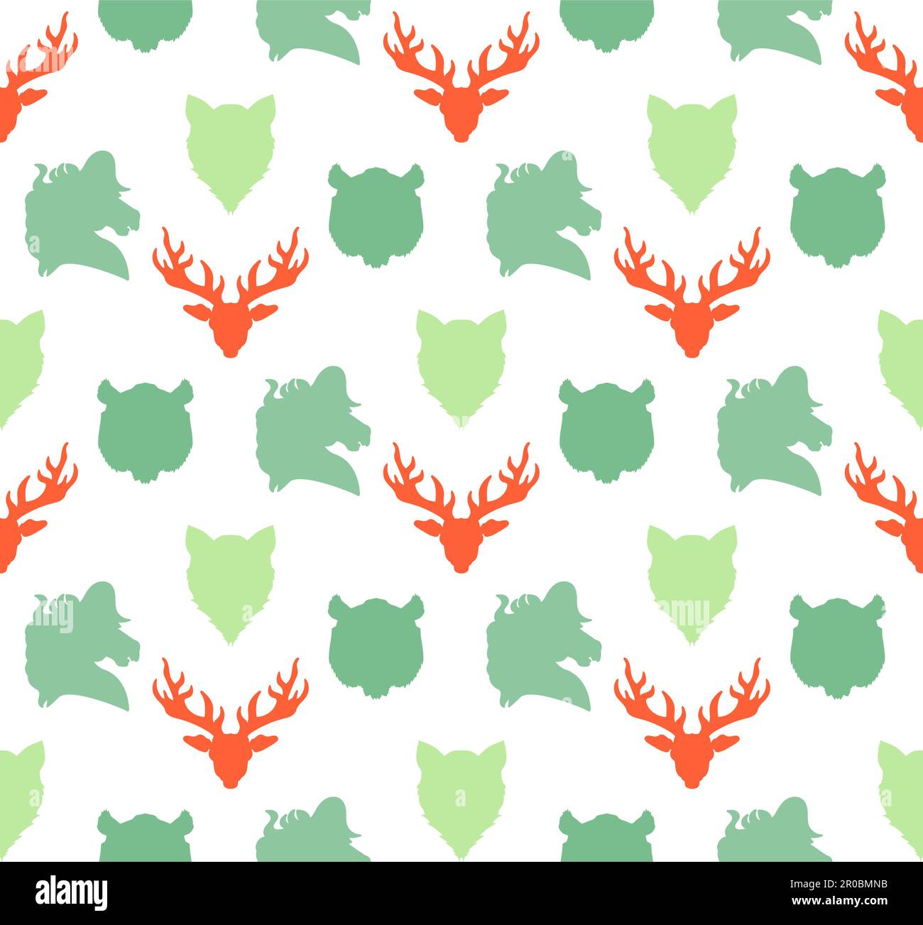 Wildlife seamless pattern. Zoo ornament for print, fabric, cloth, child ...