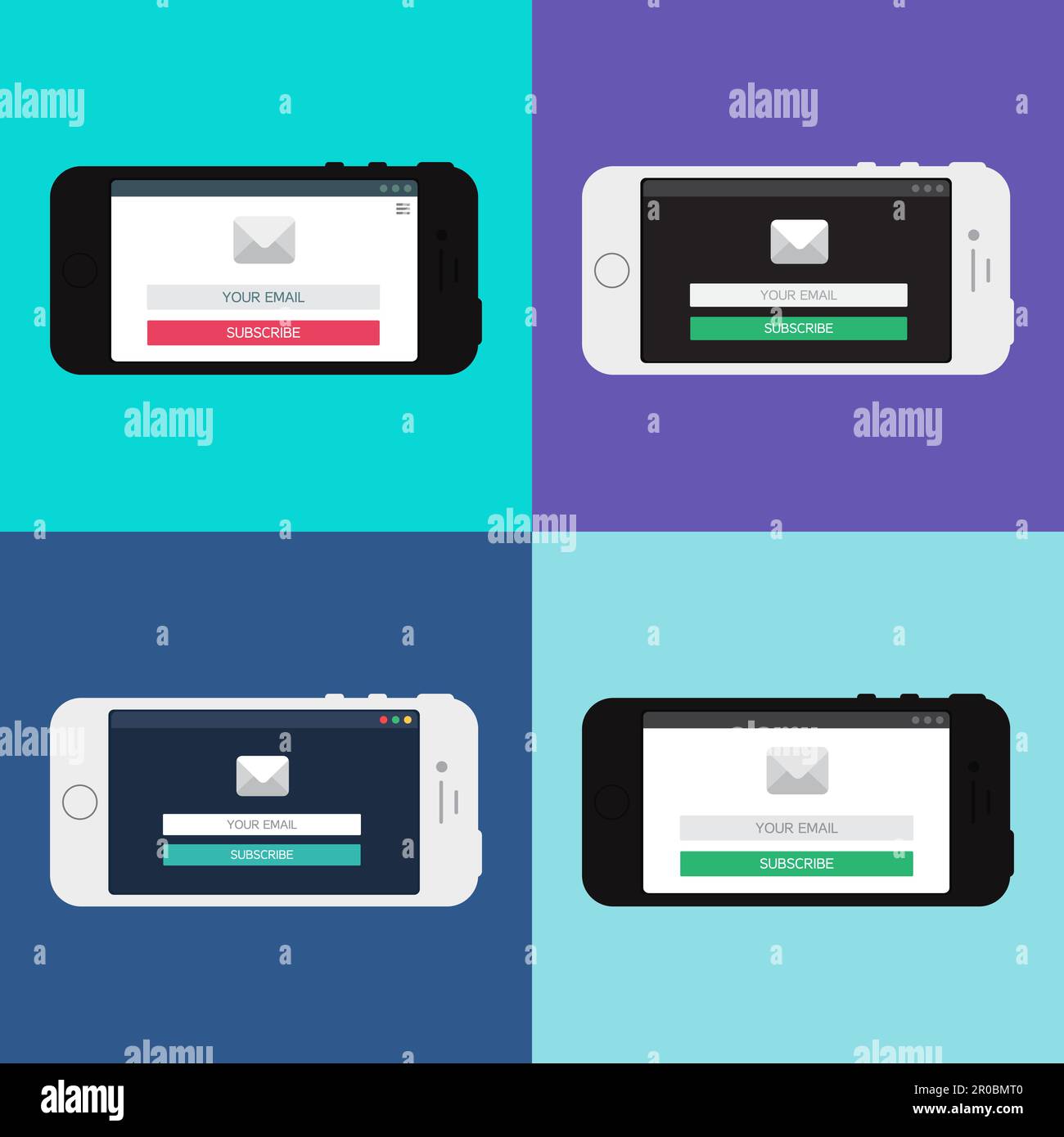 Adaptive Web Phone Template and Gadget Elements for site form of email ...