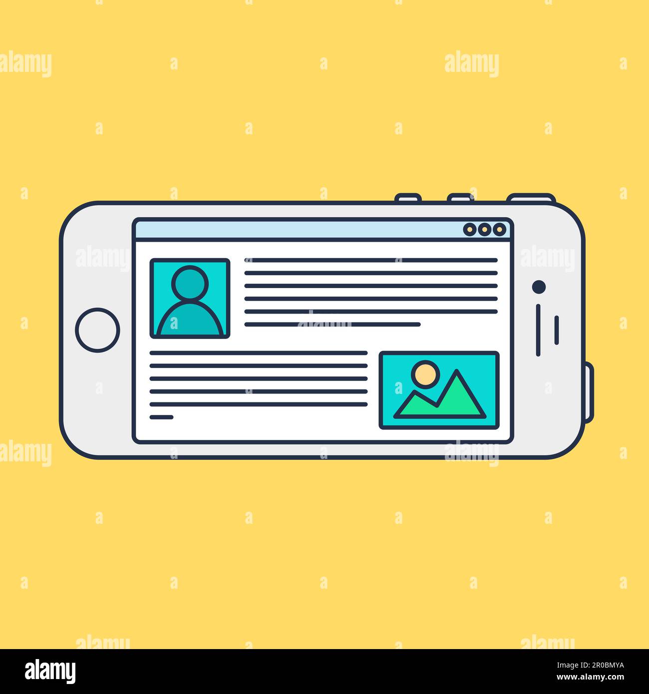Adaptive Web Phone Template and Gadget Elements for site of blog and ...