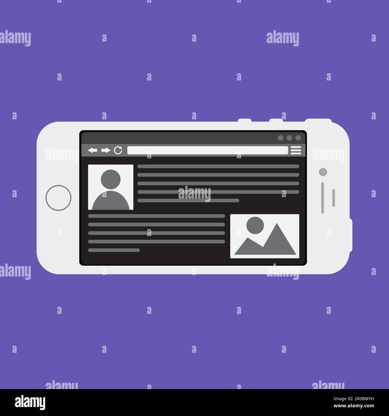Adaptive Web Phone Template and Gadget Elements for site of blog and ...
