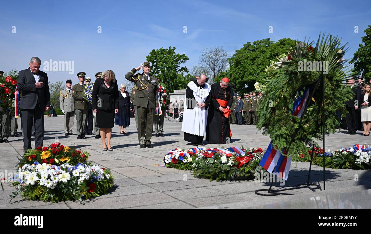 Prague, Czech Republic. 08th May, 2023. L-R Prague Mayor Bohuslav ...