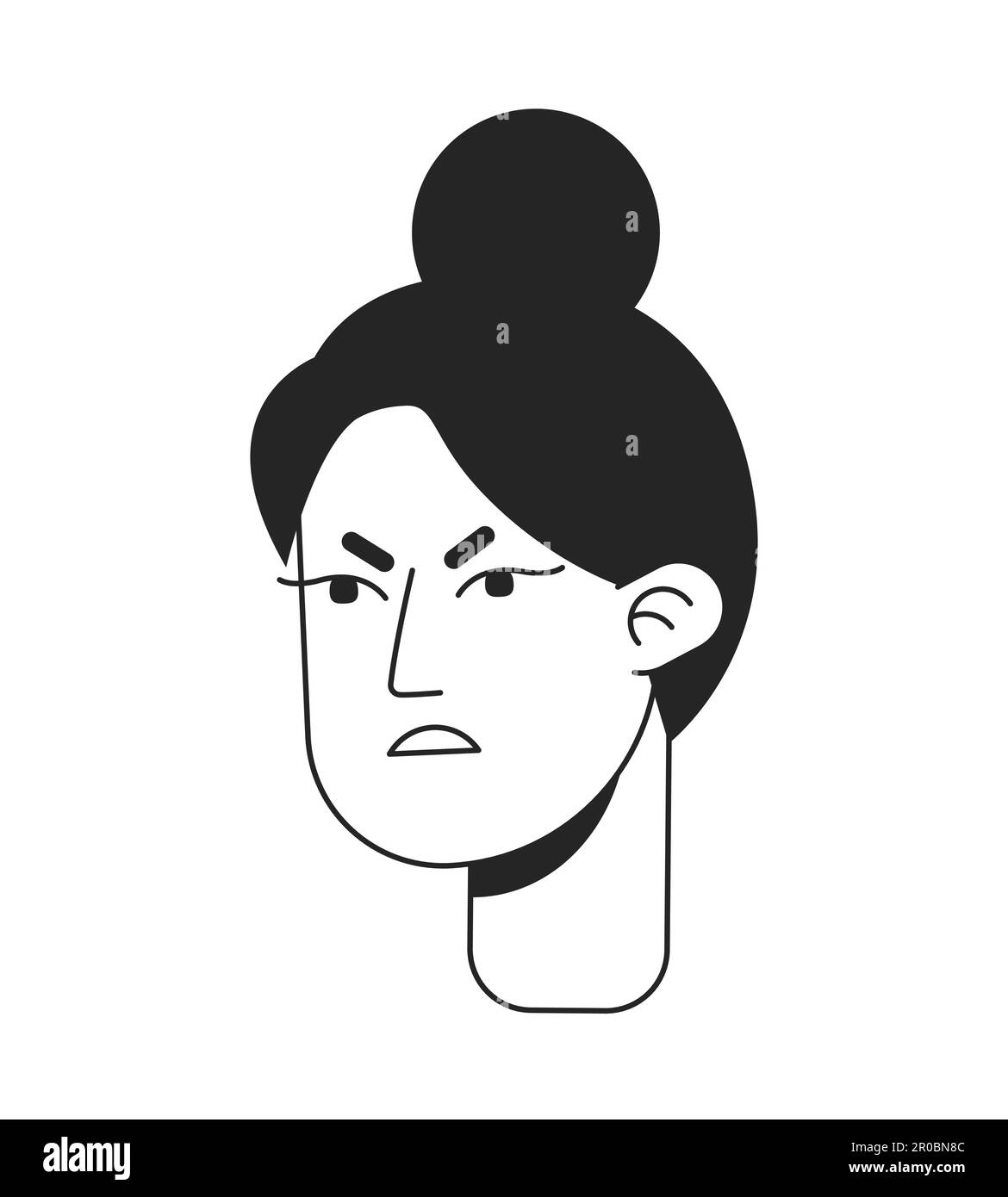 Top knot bun Stock Vector Images - Alamy