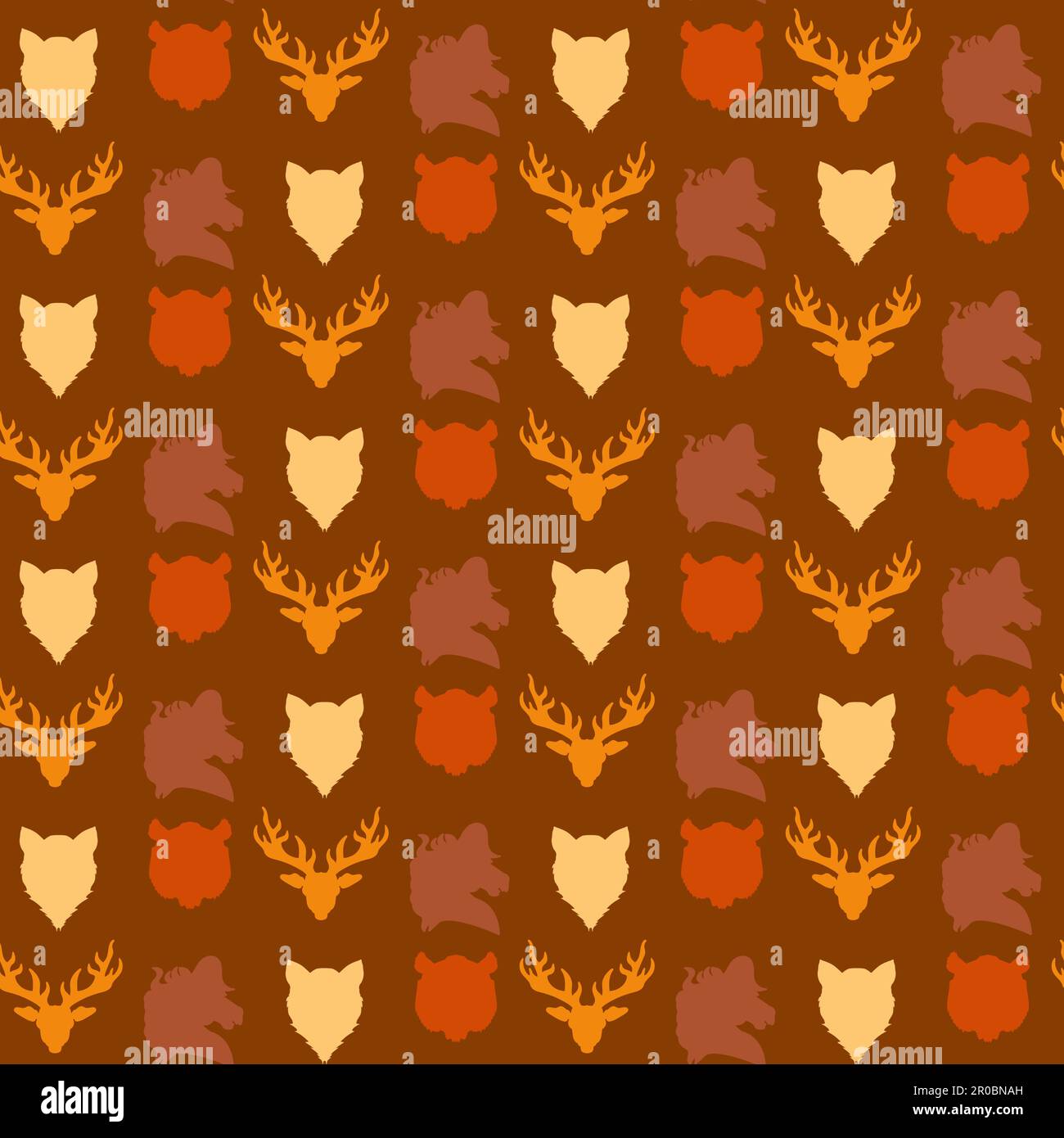 Wildlife seamless pattern. Zoo ornament for print, fabric, cloth, child ...