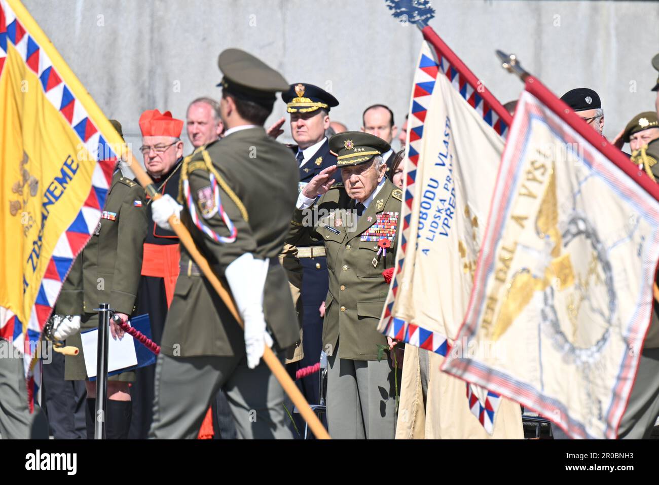 Prague, Czech Republic. 08th May, 2023. Cardinal Dominik Duka, left in ...