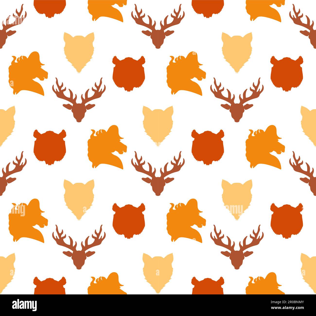 Wildlife seamless pattern. Zoo ornament for print, fabric, cloth, child ...