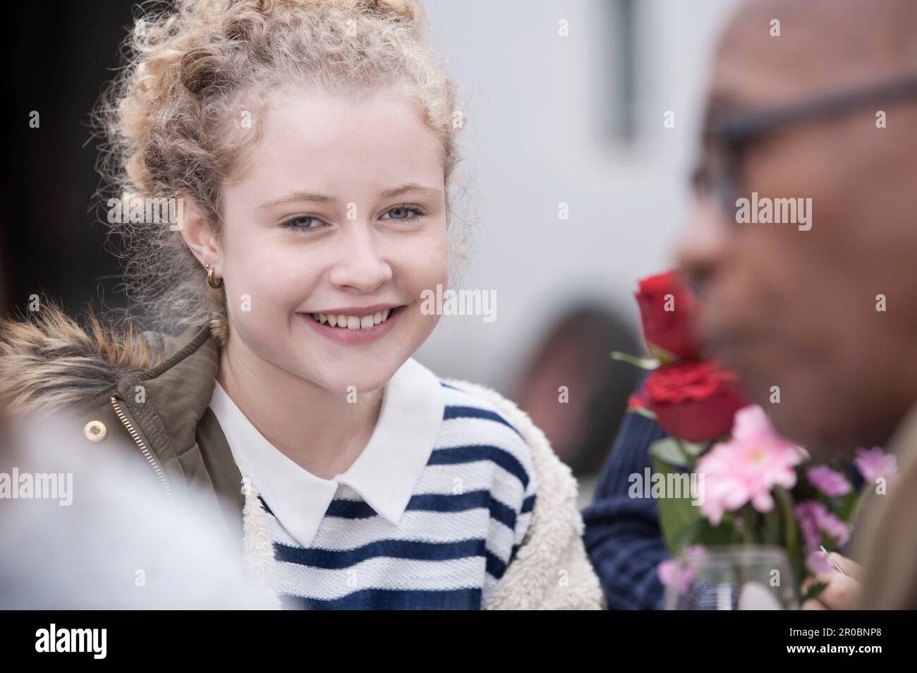 Portrait of a teenage girl smiling, Bavaria, Germany Stock Photo - Alamy