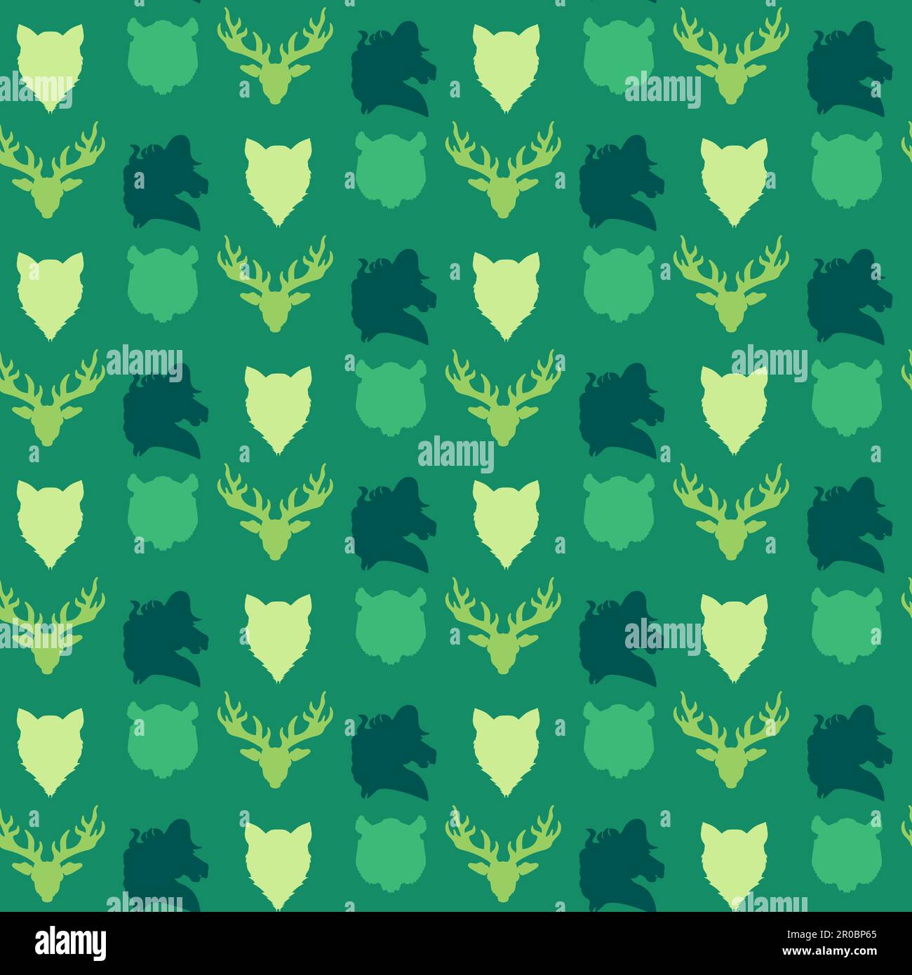 Wildlife seamless pattern. Zoo ornament for print, fabric, cloth, child ...