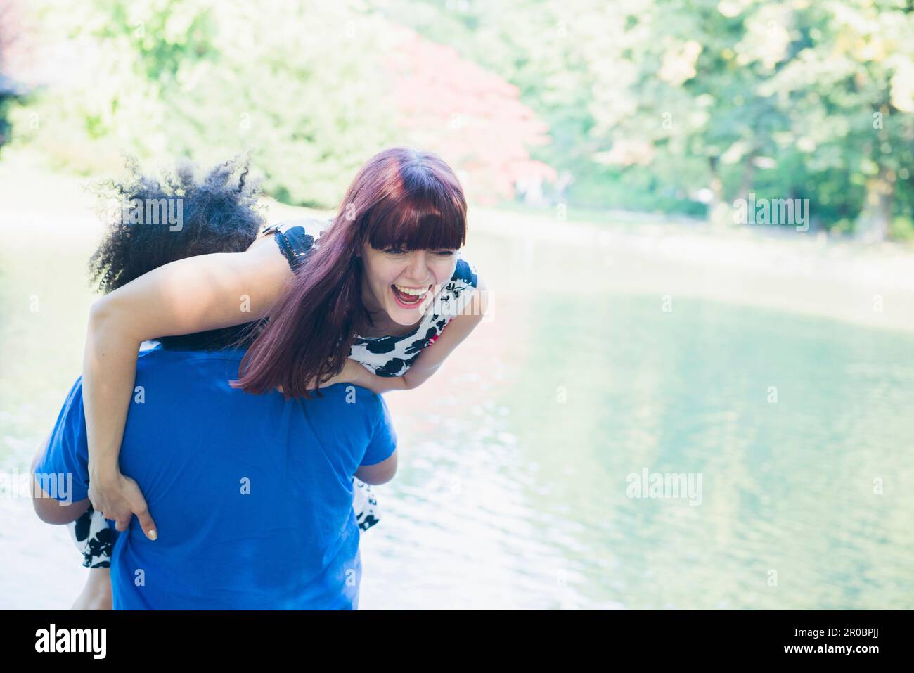 Man carrying boyfriend on shoulders hi-res stock photography and images ...