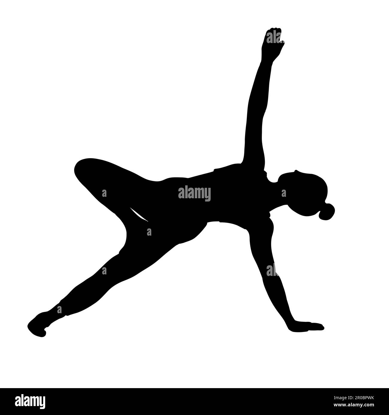 Training in yoga pose female character. Meditation, pilates, mental ...