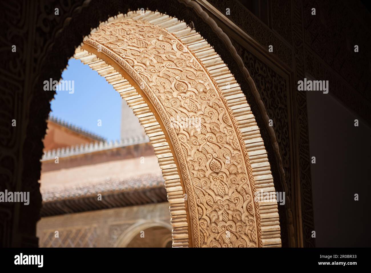 Architectural Detail of Archway in Alhambra Palace Spain Stock Photo ...