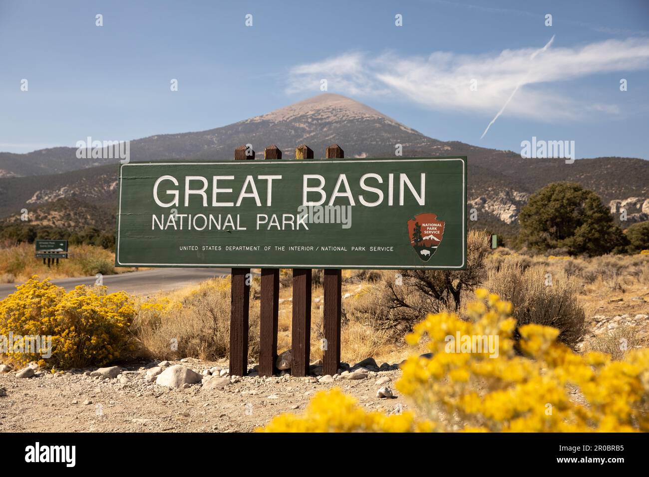 Entrance Sign at Great Basin National Park, Nevada Stock Photo - Alamy
