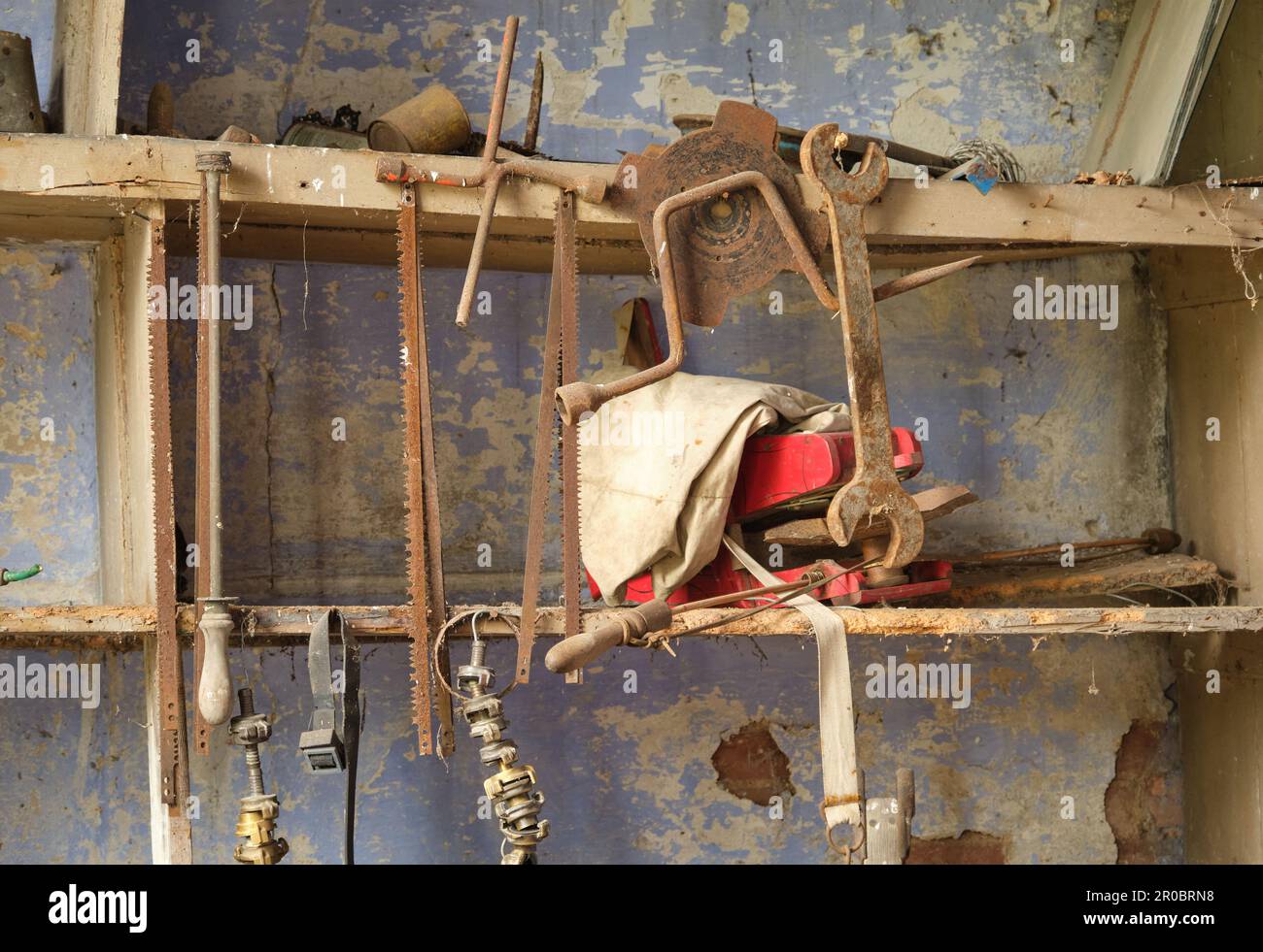 Old tool shed interior scene Stock Photo - Alamy